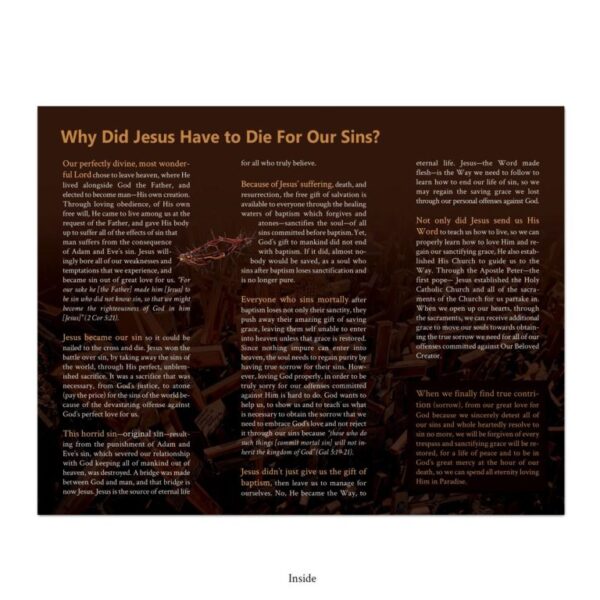 Why Jesus Died for Our Sins brochure | Lifting Our Values